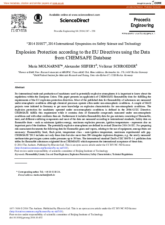 (PDF) Explosion Protection according to the EU Directives using the ...