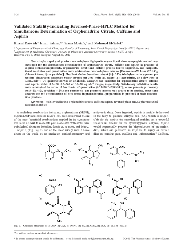 (PDF) Validated Stability-Indicating Reversed-Phase-HPLC Method for Simultaneous Determination ...