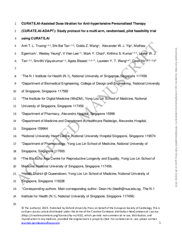 (PDF) CURATE.AI-Assisted Dose titration for Anti-hypertensive ...