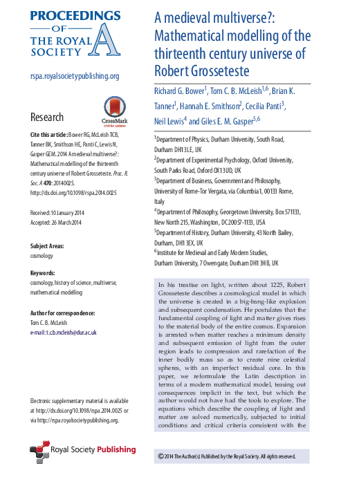 (PDF) A medieval multiverse?: Mathematical modelling of the thirteenth ...