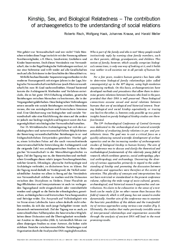 (PDF) Kinship, Sex, and Biological Relatedness - The contribution of ...