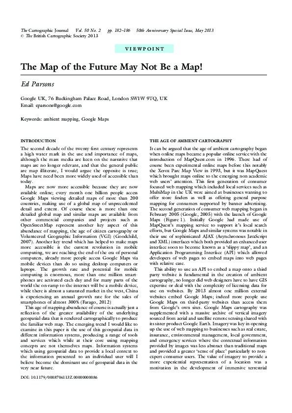 (PDF) The Map of the Future May Not Be a Map!