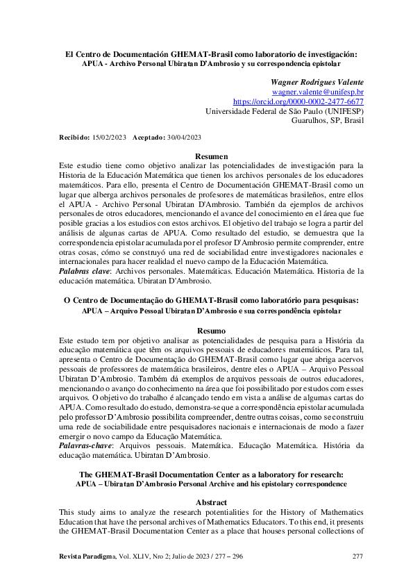 (PDF) O Centro de Documentação do GHEMAT-Brasil como laboratório para ...