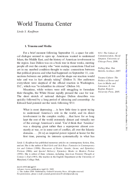 (PDF) World Trauma Center