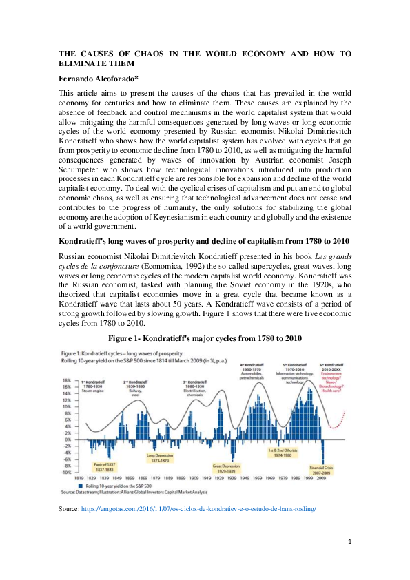 (PDF) THE CAUSES OF CHAOS IN THE WORLD ECONOMY AND HOW TO ELIMINATE THEM