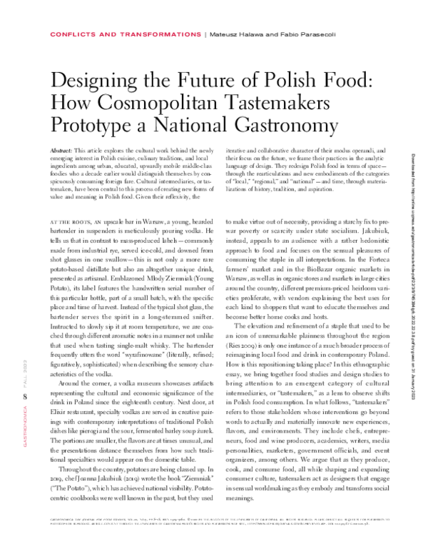 (PDF) Designing the Future of Polish Food