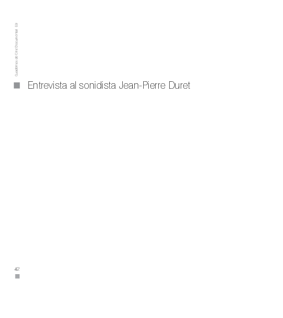 (PDF) Entrevista al Sonidista Jean-Pierre Duret