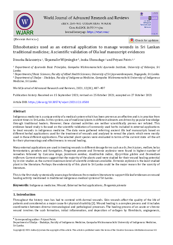 (PDF) Ethnobotanics used as an external application to manage wounds in ...