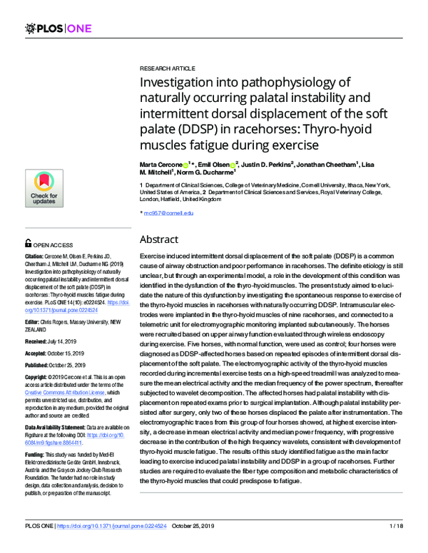 (PDF) Investigation into pathophysiology of naturally occurring palatal ...