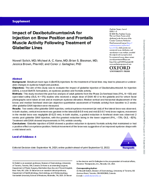 (PDF) Impact of DaxibotulinumtoxinA for Injection on Brow Position and ...