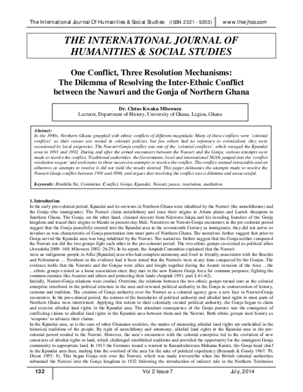 (PDF) One Conflict, Three Resolution Mechanisms: The Dilemma of ...