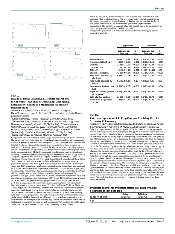 (PDF) Tu1504 Patient Acceptance of Split Prep Compared to 1-Day Prep ...