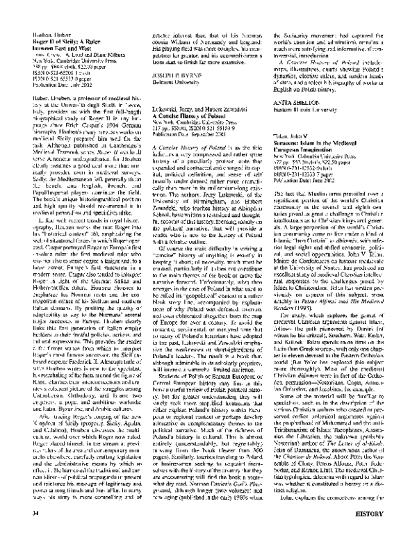 (PDF) Saracens: Islam in the Medieval European Imagination. John V. Tolan