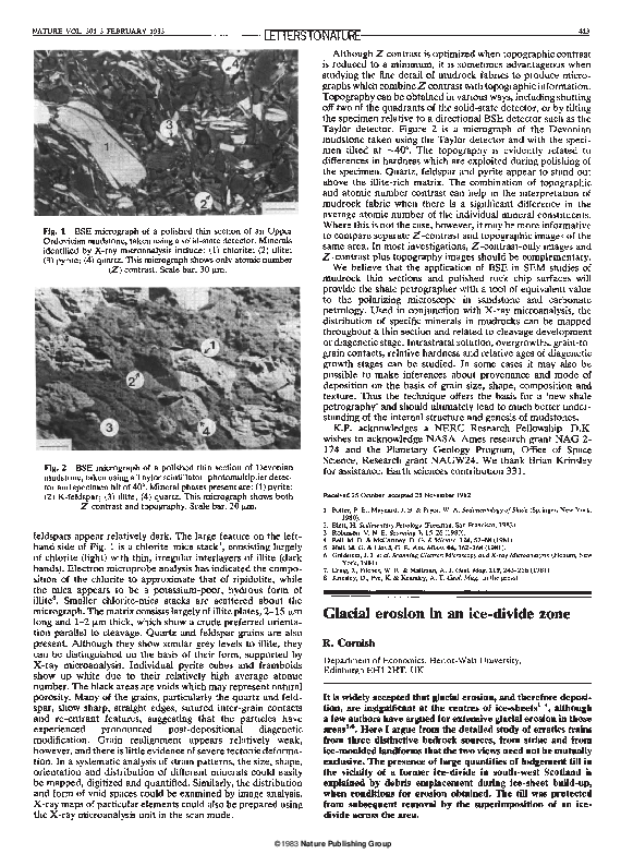 (PDF) Glacial erosion in an ice-divide zone