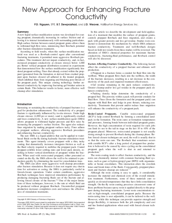 (PDF) New Approach for Enhancing Fracture Conductivity