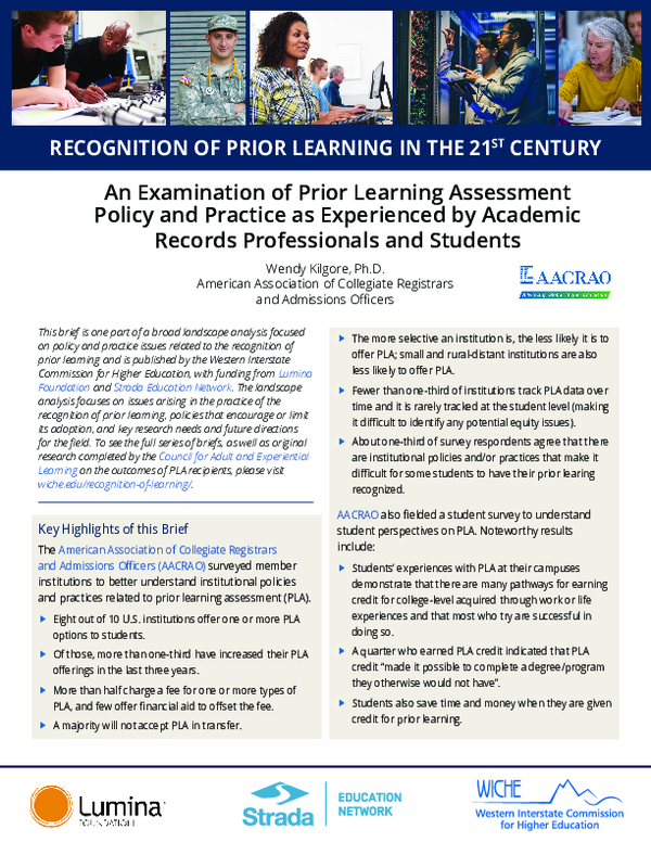 (PDF) An Examination of Prior Learning Assessment Policy and Practice ...