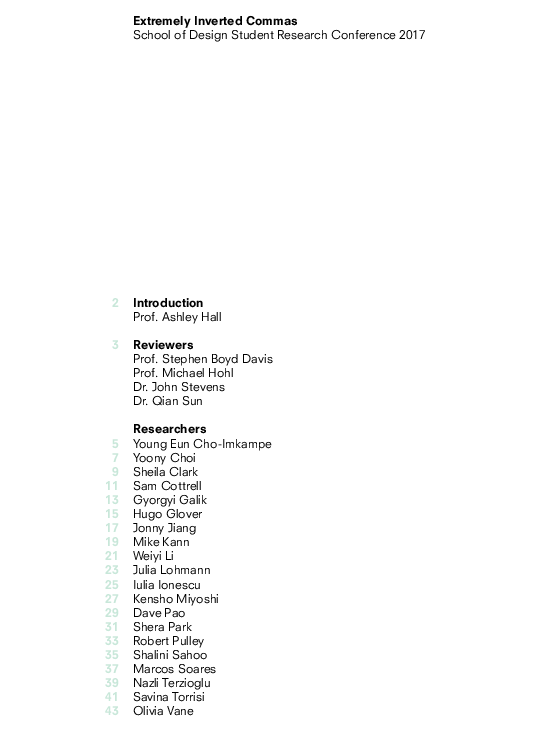 (PDF) Extremely Inverted Commas: School of Design Student Research ...