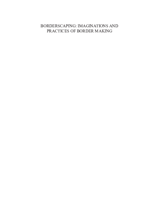 (PDF) Borderscaping: Imaginations and Practices of Border Making