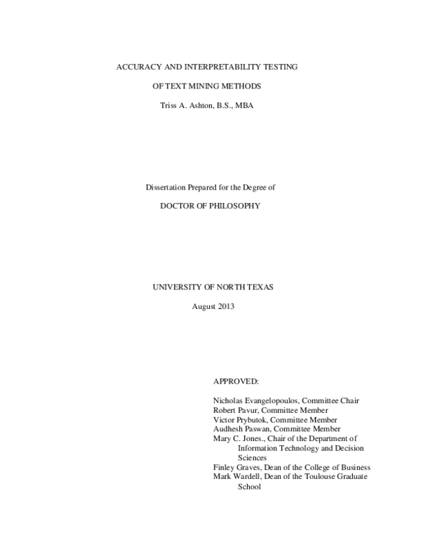 Pdf Accuracy And Interpretability Testing Of Text Mining Methods