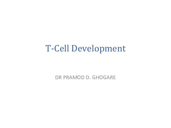 (PPT) T-cell Development