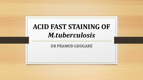 (PPT) ACID FAST STAINING