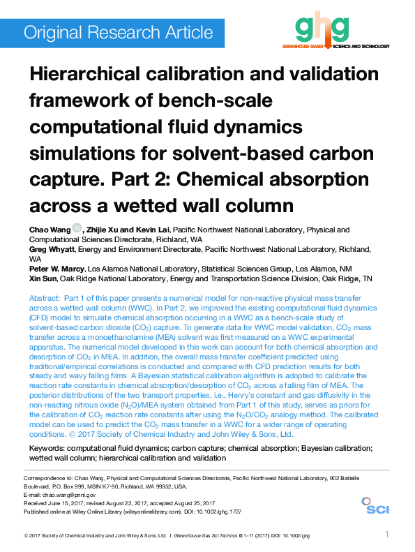 (PDF) Hierarchical calibration and validation framework of bench‐scale computational fluid ...