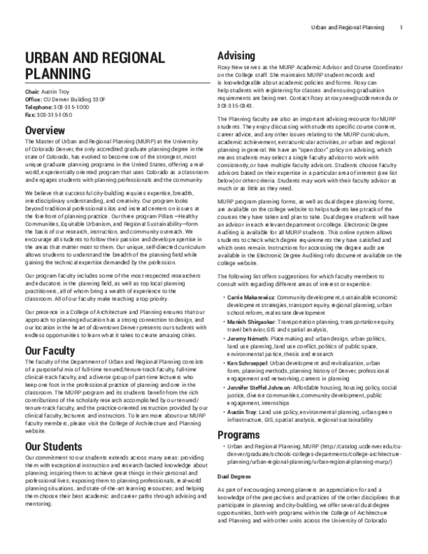 (PDF) Urban and regional planning