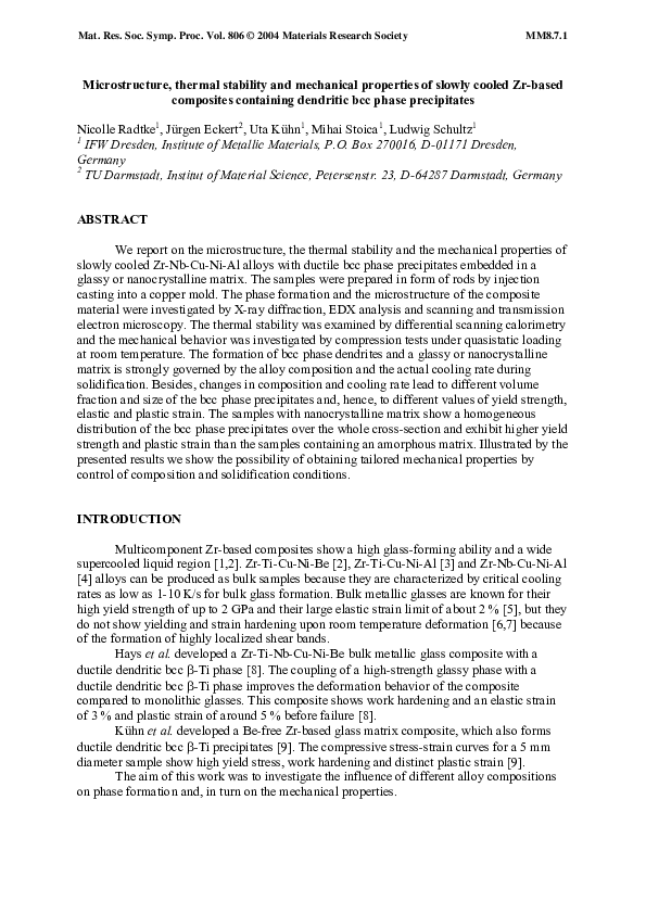 (PDF) Microstructure, thermal stability, and mechanical properties of modified polycarbonate ...
