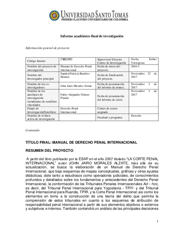 (PDF) FODEIN 2017- Informe final de investigación - Manual de derecho penal internacional ...