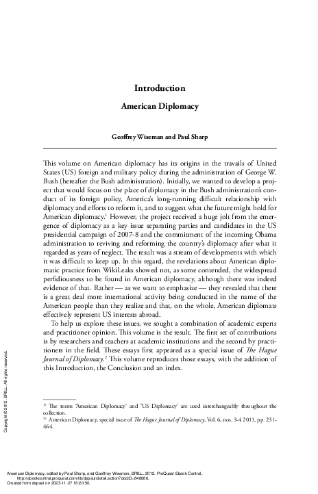(PDF) American Diplomacy