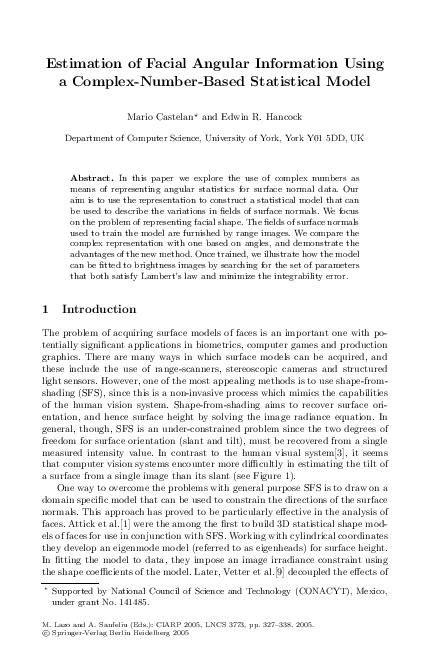 (PDF) Estimation of facial angular information using a complex-number ...
