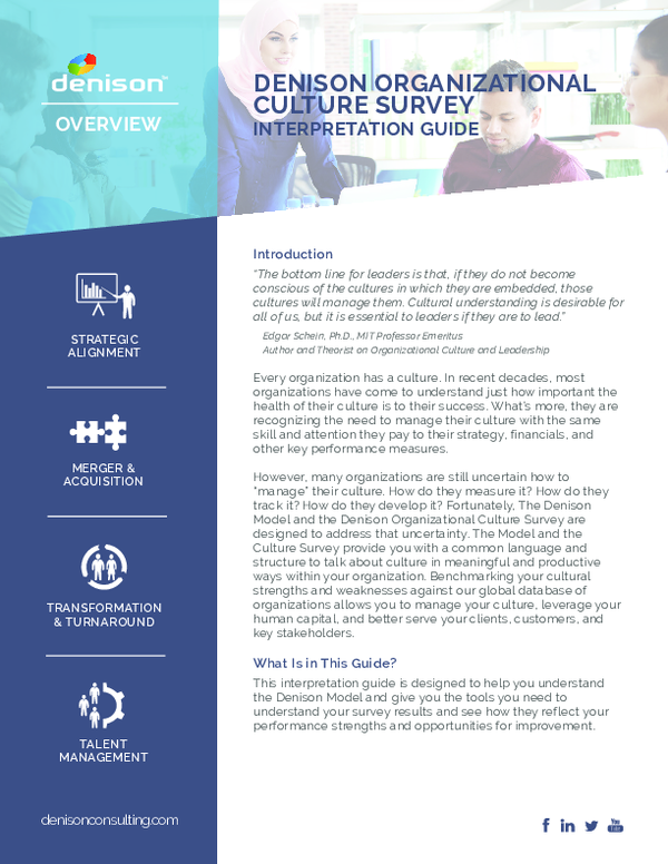 (PDF) Denison Organizational Culture Survey