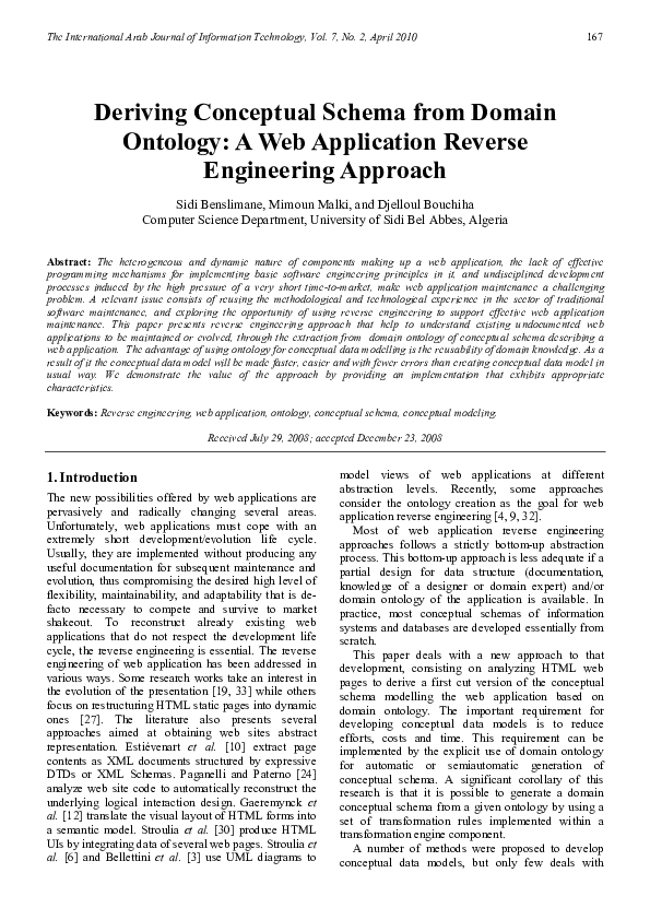 (PDF) Deriving Conceptual Schema from Domain Ontology: A Web Application Reverse Engineering ...