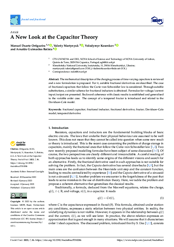 (PDF) A New Look at the Capacitor Theory