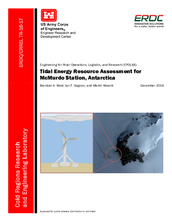 (PDF) Tidal Energy Resource Assessment for McMurdo Station, Antarctica