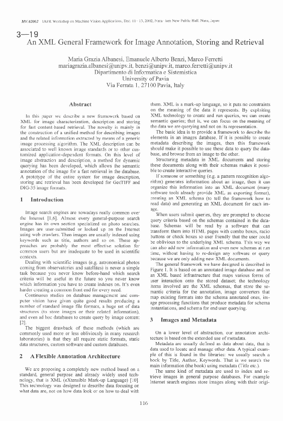 Pdf An Xml General Framework For Image Annotation Storing And Retrieval