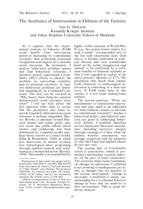 (PDF) The aesthetics of intervention in defense of the esoteric