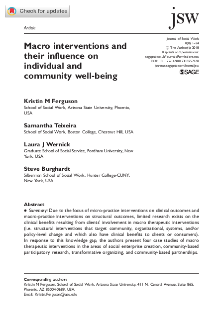 (PDF) Macro interventions and their influence on individual and ...