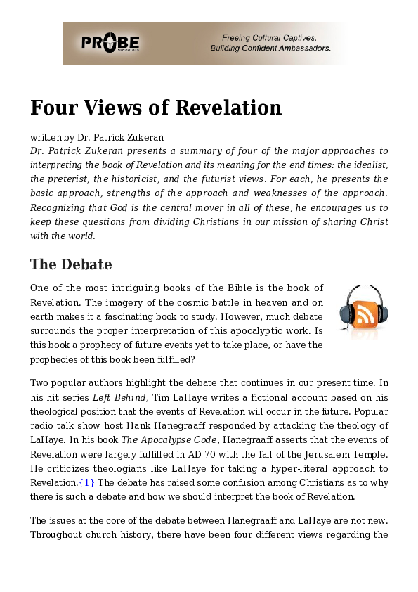 (PDF) Four Views of Revelation