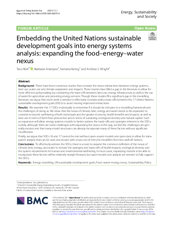 (PDF) Embedding the United Nations sustainable development goals into ...