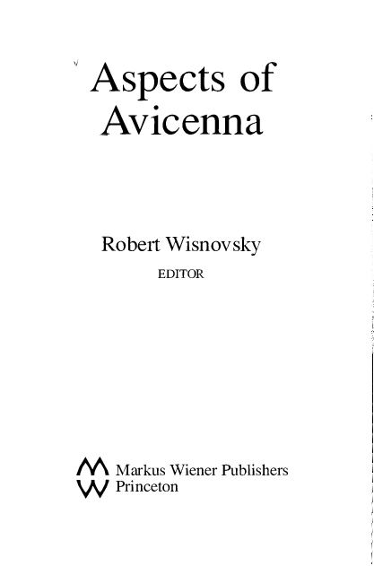 (PDF) Aspects of Avicenna
