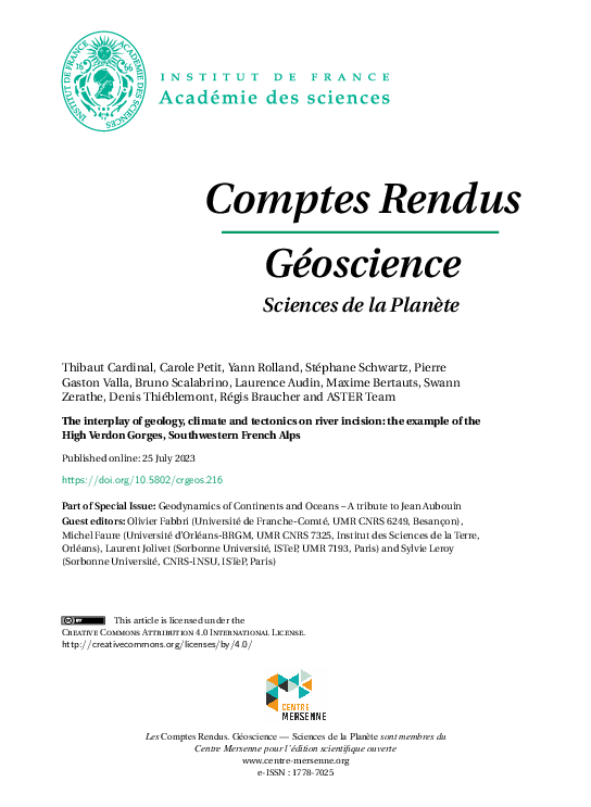 (PDF) The interplay of geology, climate and tectonics on river incision ...