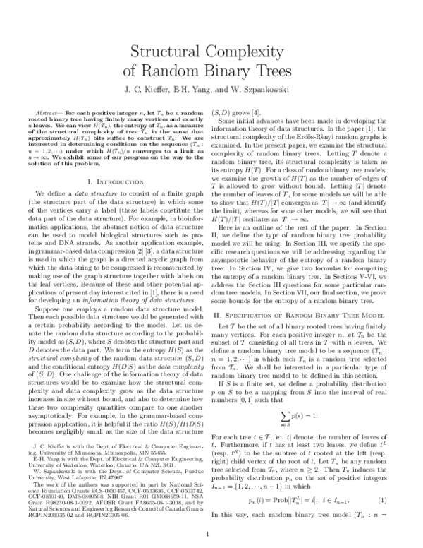 (PDF) Structural complexity of random binary trees | En-hui Yang - Academia.edu