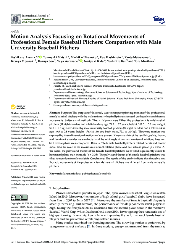 (PDF) Motion Analysis Focusing on Rotational Movements of Professional ...