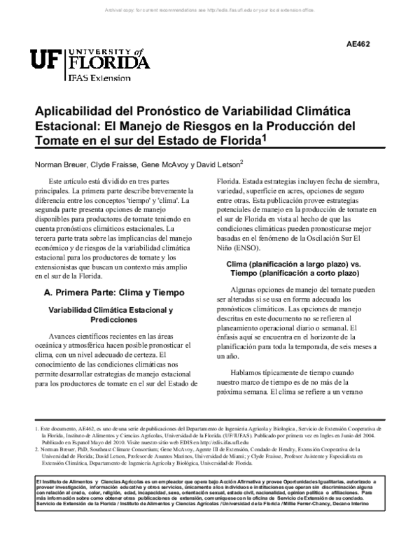 (PDF) Aplicabilidad del Pronóstico de Variabilidad Climática Estacional ...