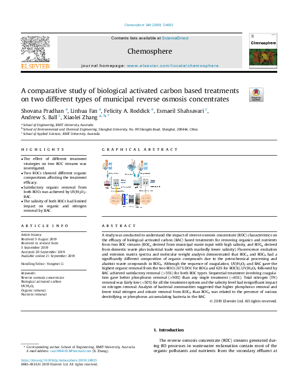 (PDF) A comparative study of biological activated carbon based ...