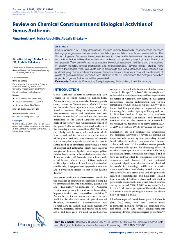 (PDF) Review on Chemical Constituents and Biological Activities of ...