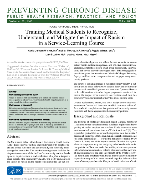 (PDF) Training Medical Students to Recognize, Understand, and Mitigate ...