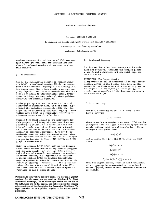 Pdf Conform A Conformal Mapping System