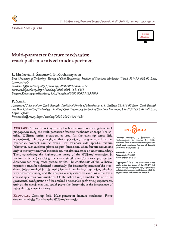 (PDF) Crack Propagation in Multi-parameter Mechanics